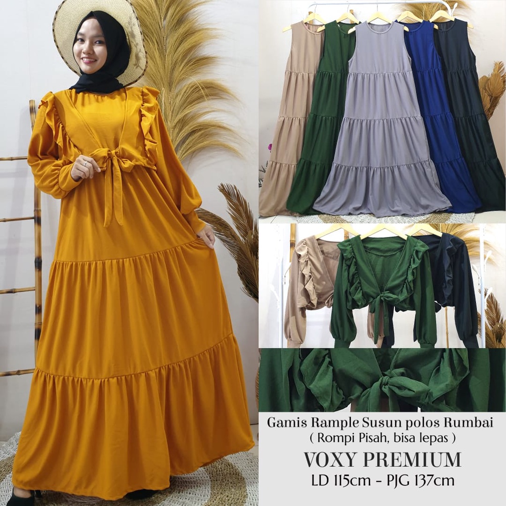 Jual Gamis Rompi Set Susun 3 Rample Ld 110Cm ( Rompi Bisa Dilepas ...