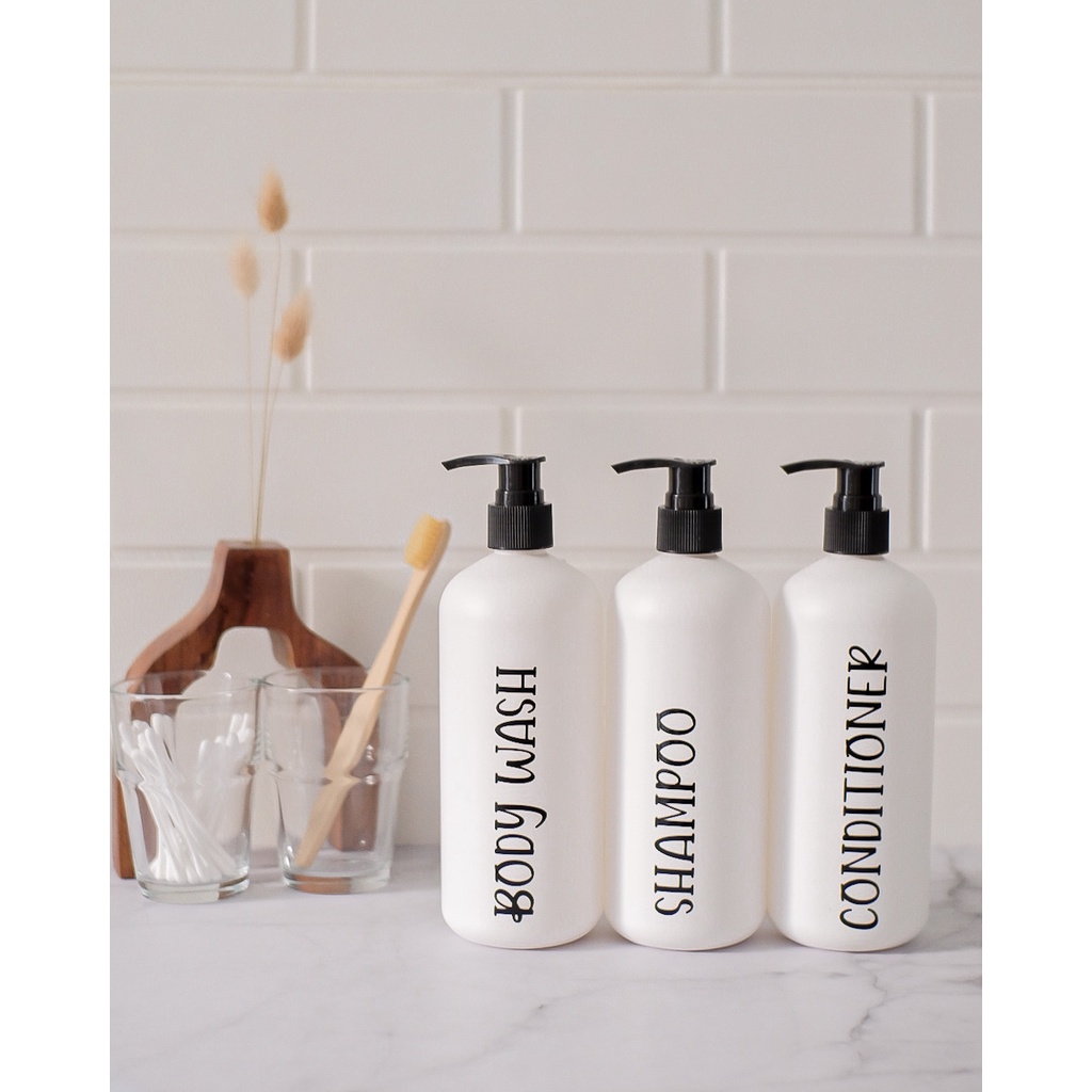 Jual BOTOL SABUN SHAMPOO CUCI TANGAN CUCI PIRING 500ML PUTIH REFILL ...