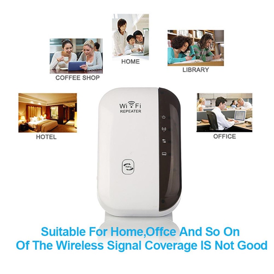 Jual PENGUAT SINYAL WIFI Repeater 300Mbps Repeter Wireless WiFi Signal Range Extender 802.11N/B ...
