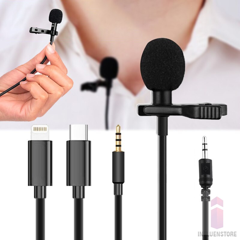 Jual Clip On Microphone 3.5mm Tipe C Type Lightning Mic Mikrofon Hp ...