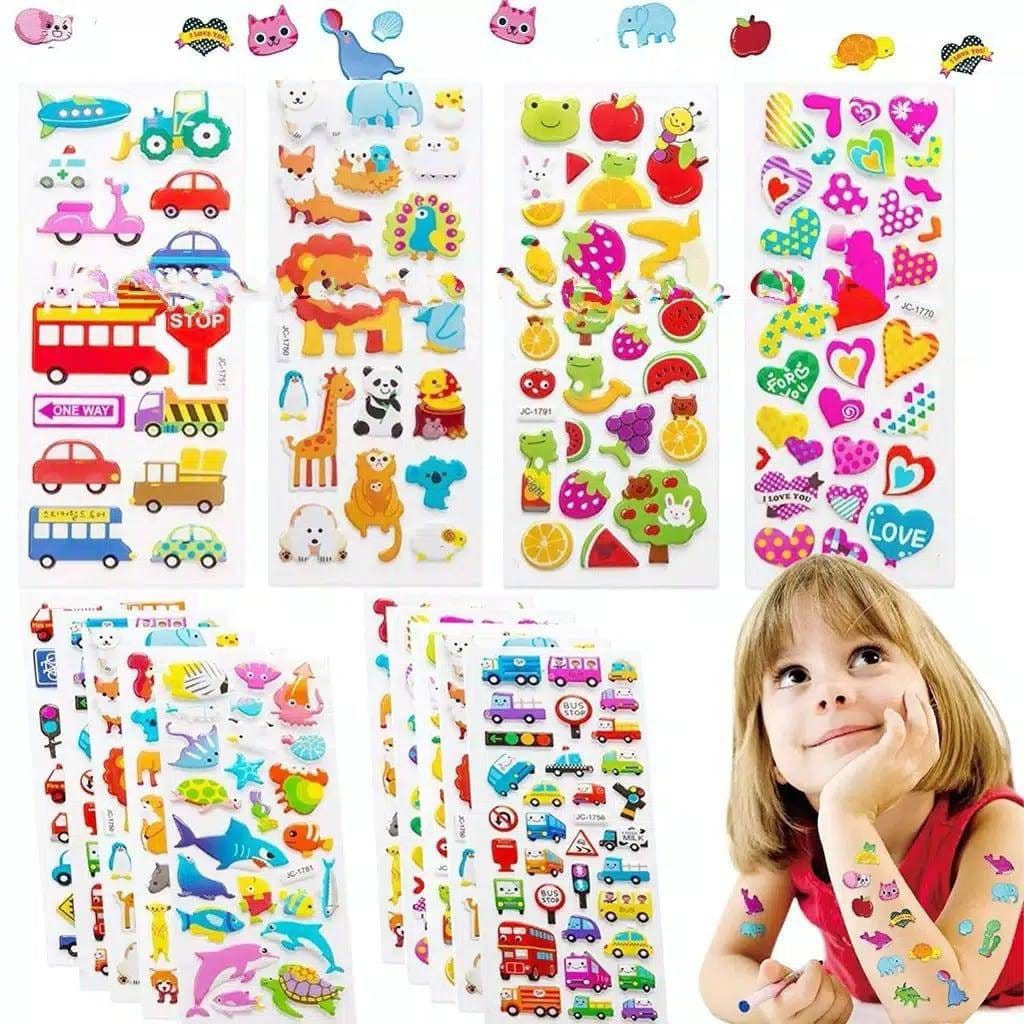 Jual Sticker Karakter Stiker Anak Timbul Model Karakter Unik dan Lucu ...