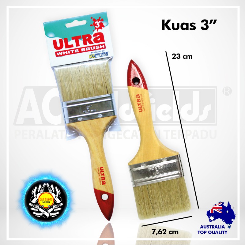 Jual KUAS CAT 3" KUAS 3 INCH 3INCH ULTRA WHITE BRUSH ACE OLDFIELDS KUAS BULU PUTIH 3 INCI BULU ...