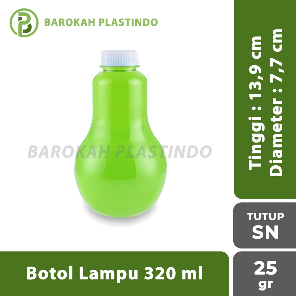 Jual Botol Lampu 320 ml / Botol Plastik 320 ml / Botol Bohlam 320 ml ...