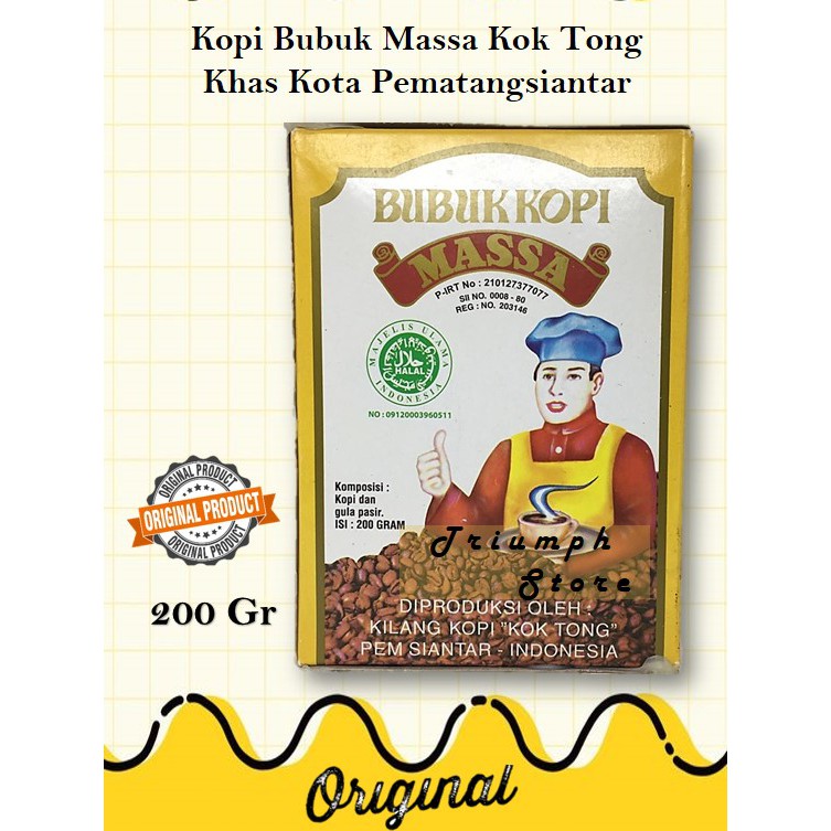 Jual Kopi Massa Kok Tong 200 Gr / Bubuk Kopi halus khas Pematang ...