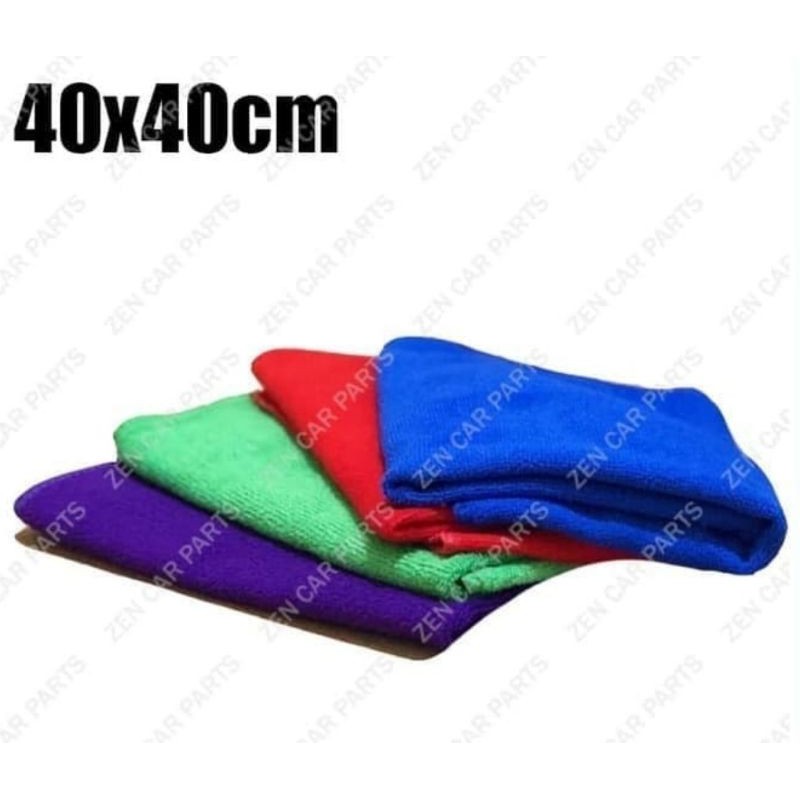 Jual Kain lap Microfiber 40x40cm Handuk Tangan Lantai Jendela Wastafel ...
