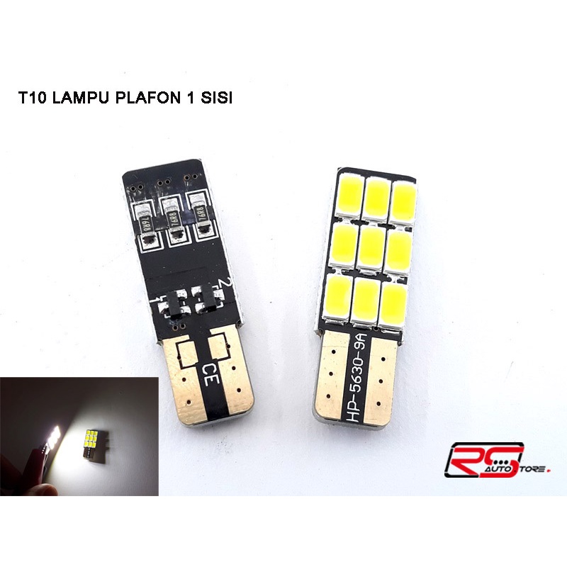 Jual LAMPU LED PLAFON / LED KABIN T10, 1 SISI , 9 TITIK Non-Polarity ...