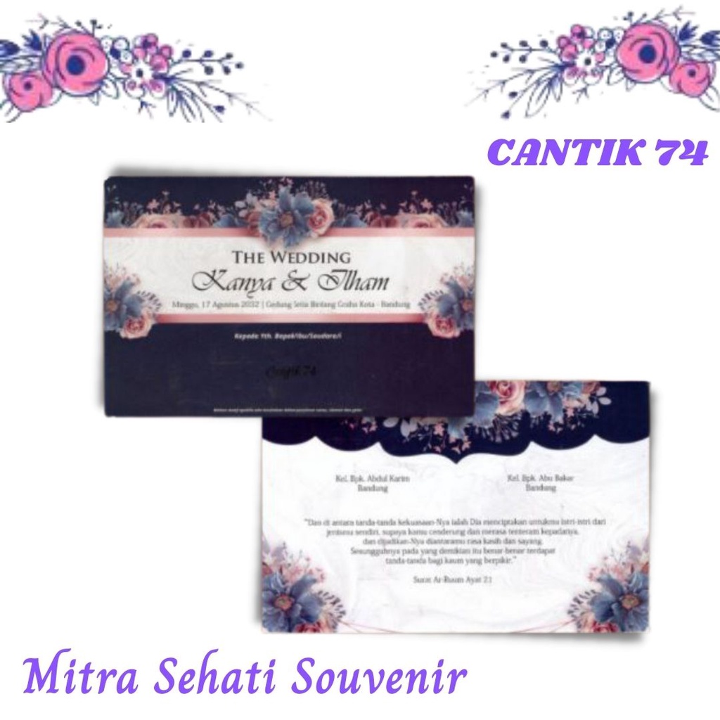 Jual Blangko undangan atau kertas undangan pernikahan merek CANTIK 74 ...