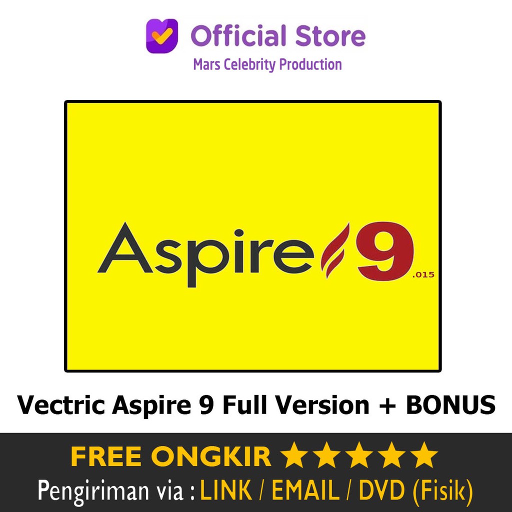 Jual Software Vectric Aspire 9 Full Version Bonus Clipart Design 2D 3D ...