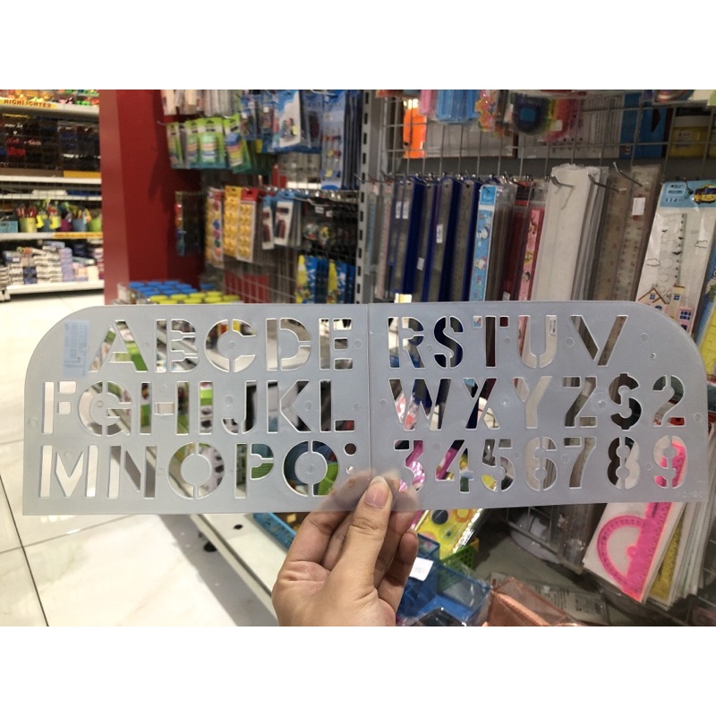 Jual PENGGARIS MAL SABLON HURUF ANGKA BUTTERFLY/ PENGARIS BENTUK HURUF ...