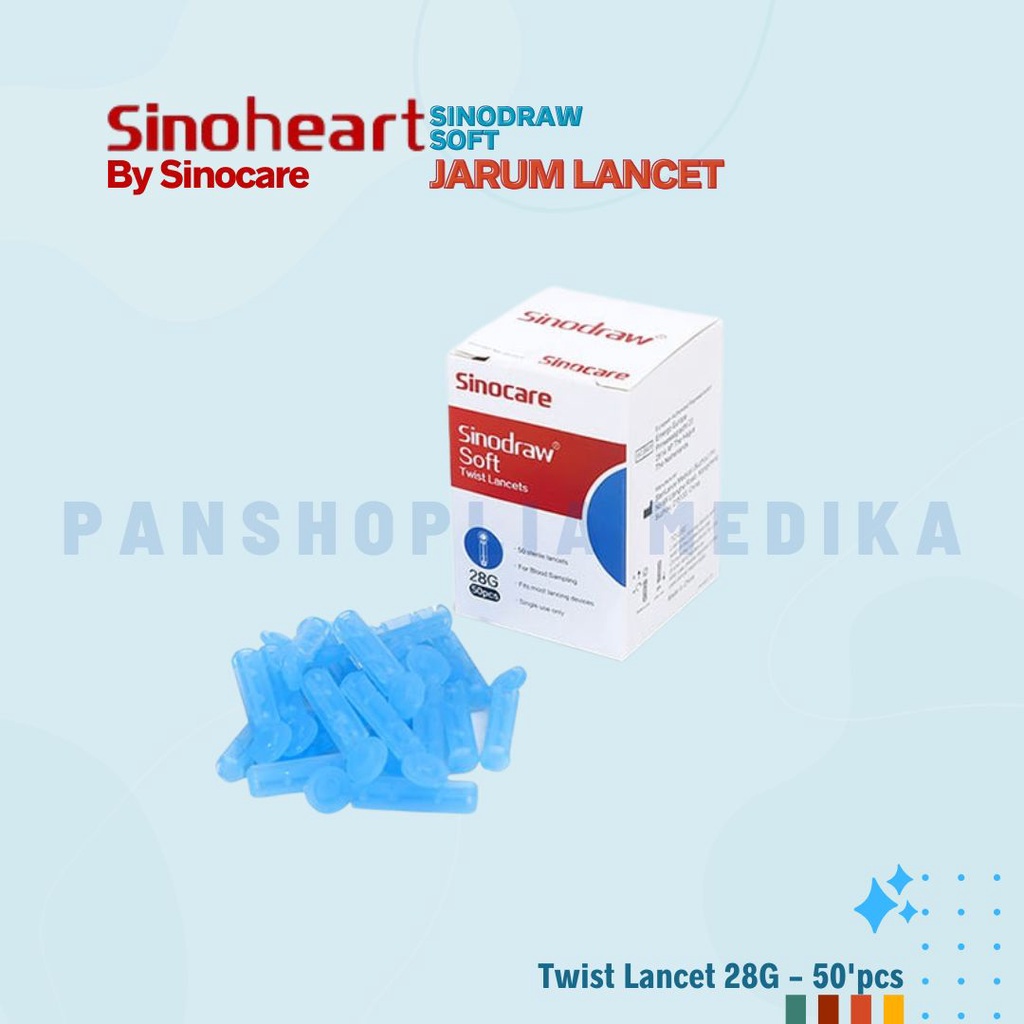 Jual Lancet Isi 50 Pcs / Jarum Untuk Cek Darah / Blood Lancet 28G ...