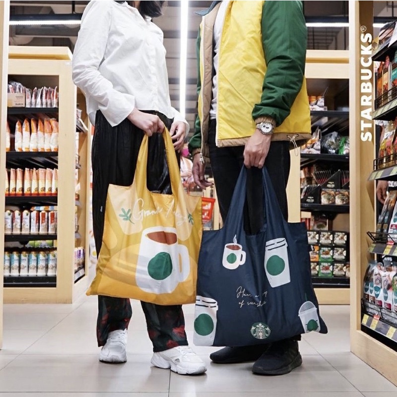 Jual Tote Bag Starbucks X LOQI (Navy Star) | Shopee Indonesia