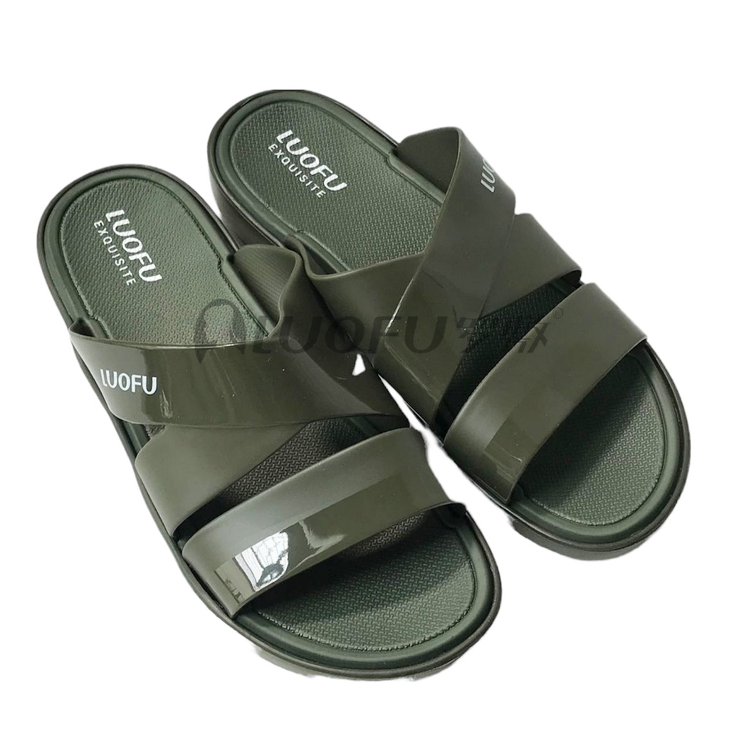 Jual LUOFU Sendal Kokop Jelly Karet Eva Kokop SIlang Wanita E7185-E16WB ...