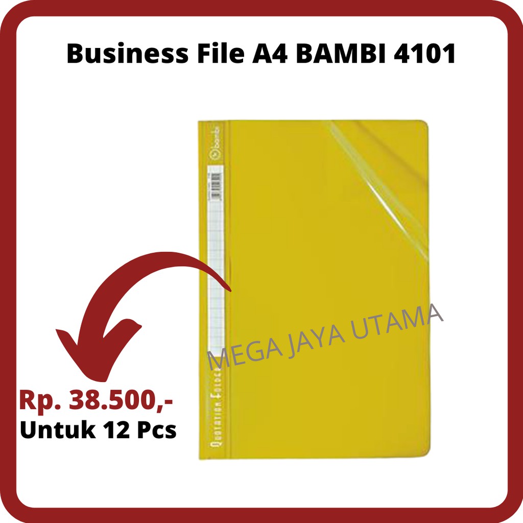 Jual Business File A4 BAMBI 4101 Kuning isi 12 Pcs | Shopee Indonesia