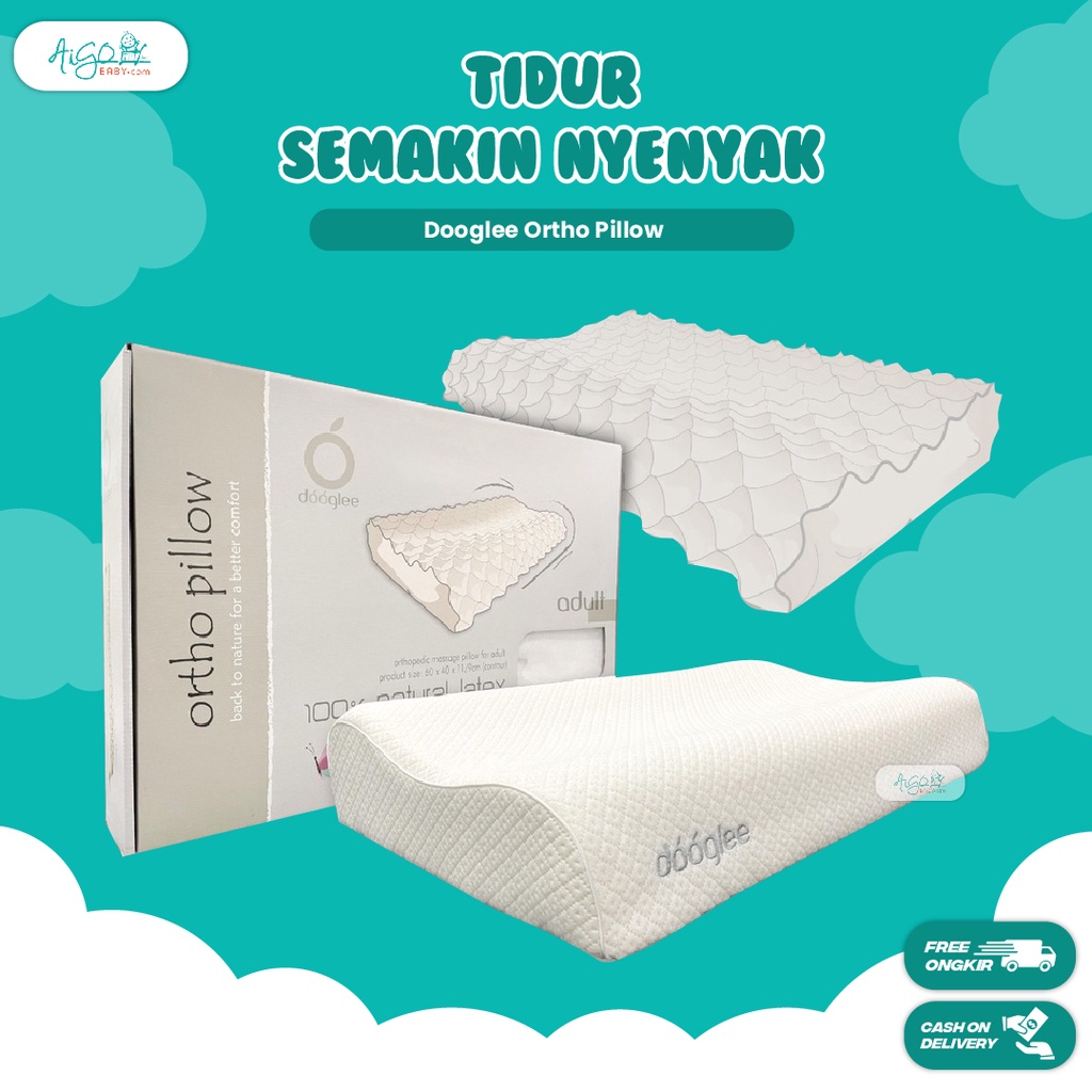 Jual Dooglee Ortho Pillow bantal latex dewasa | Shopee Indonesia