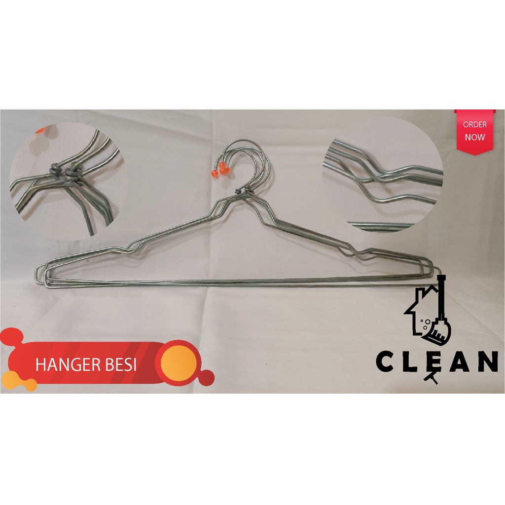 Jual hanger besi | hanger besi stainless | gantungan baju JUMBO per pcs ...