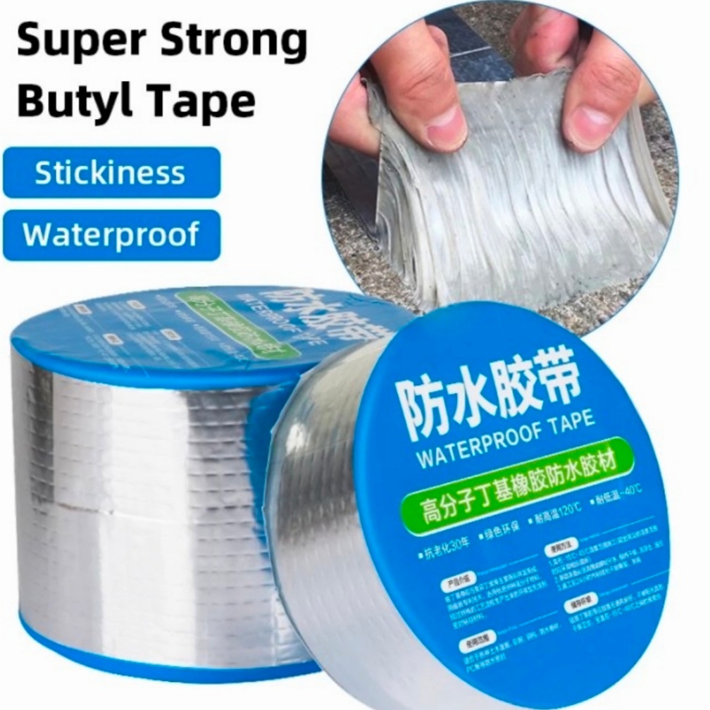 Jual Lakban Anti Bocor Anti Air Alumunium Foil Butyl Waterproof Tape Seperti Flex Tape yang ...
