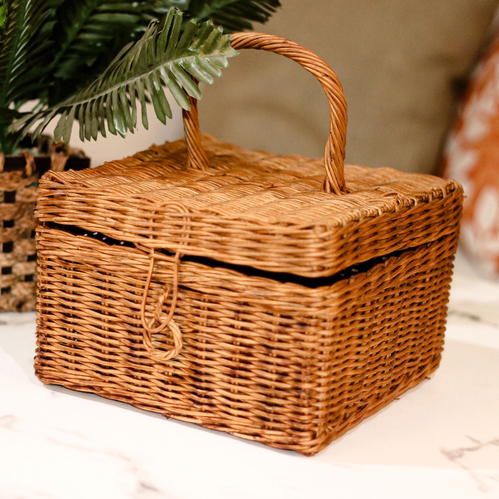 Jual BMN LIVING - KERANJANG ROTAN PIKNIK KERANJANG PIKNIK CANTIK ...