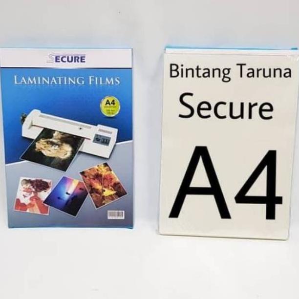 Jual Laminating Film Secure A4 Plastik Laminating Secure A4 (100 Micron) | Shopee Indonesia