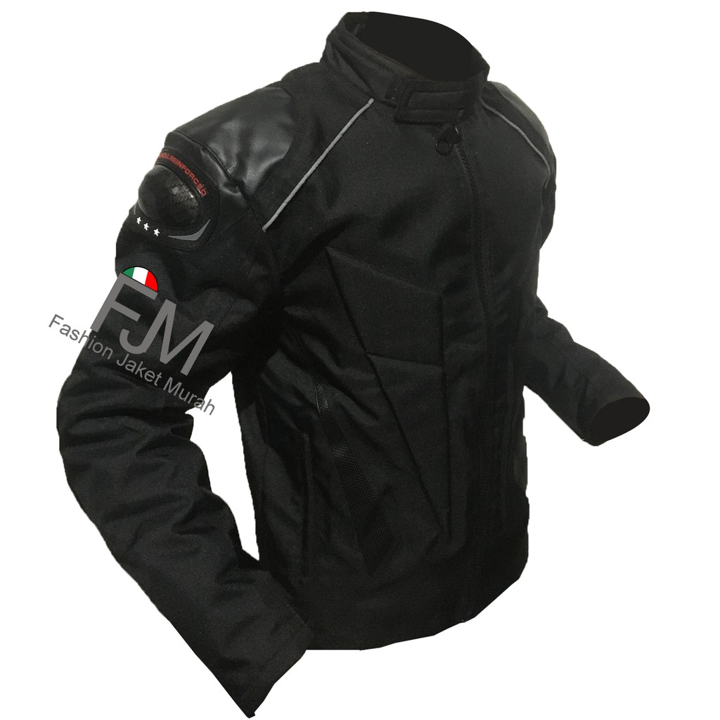 Jual Jaket Motor Touring Hitam std dengan pelindung bahu dan sikut ...