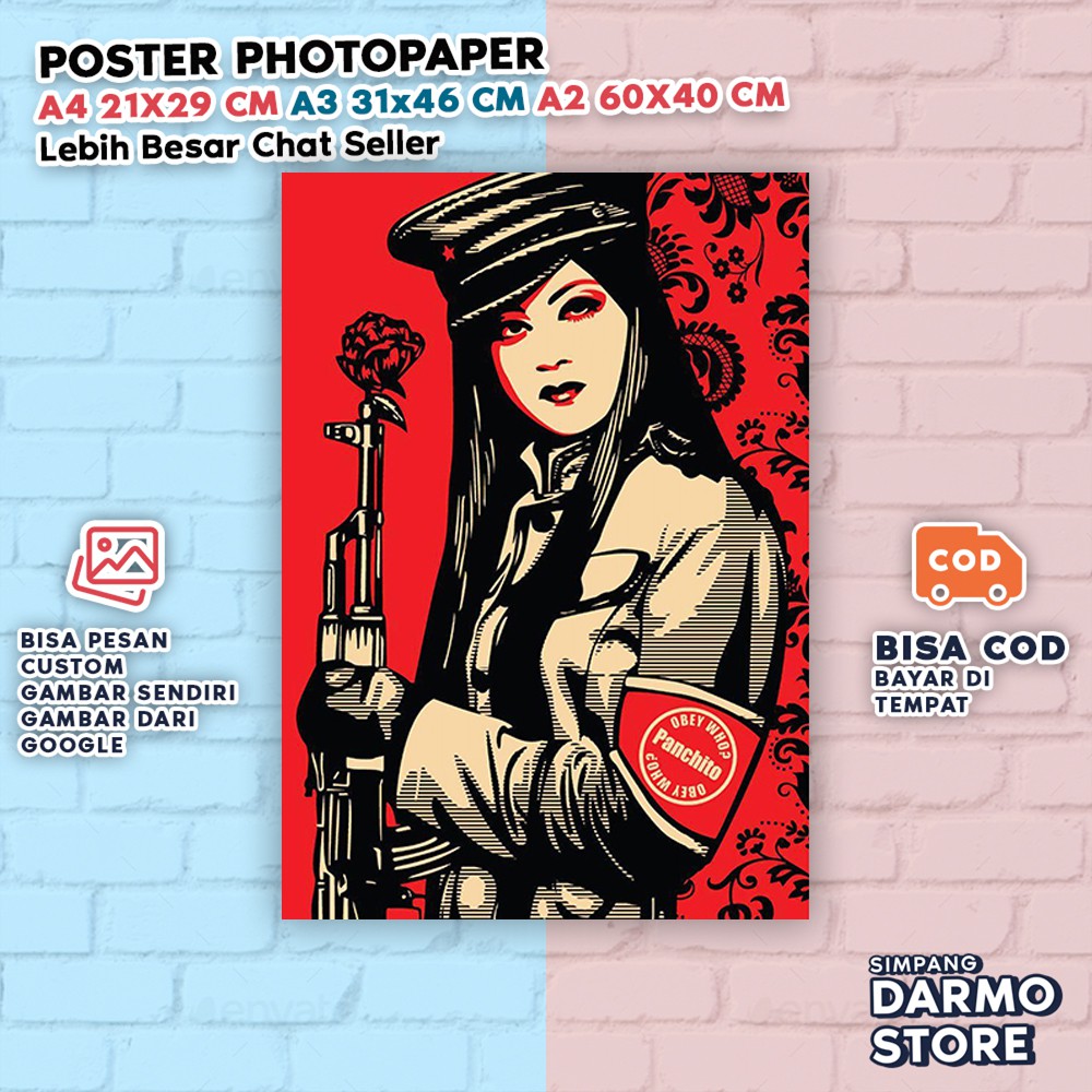 Jual Poster Obey Versi Vintage Rusia Retro Merah Hitam Poster Seniman Artis Jadul dan Terbaru ...