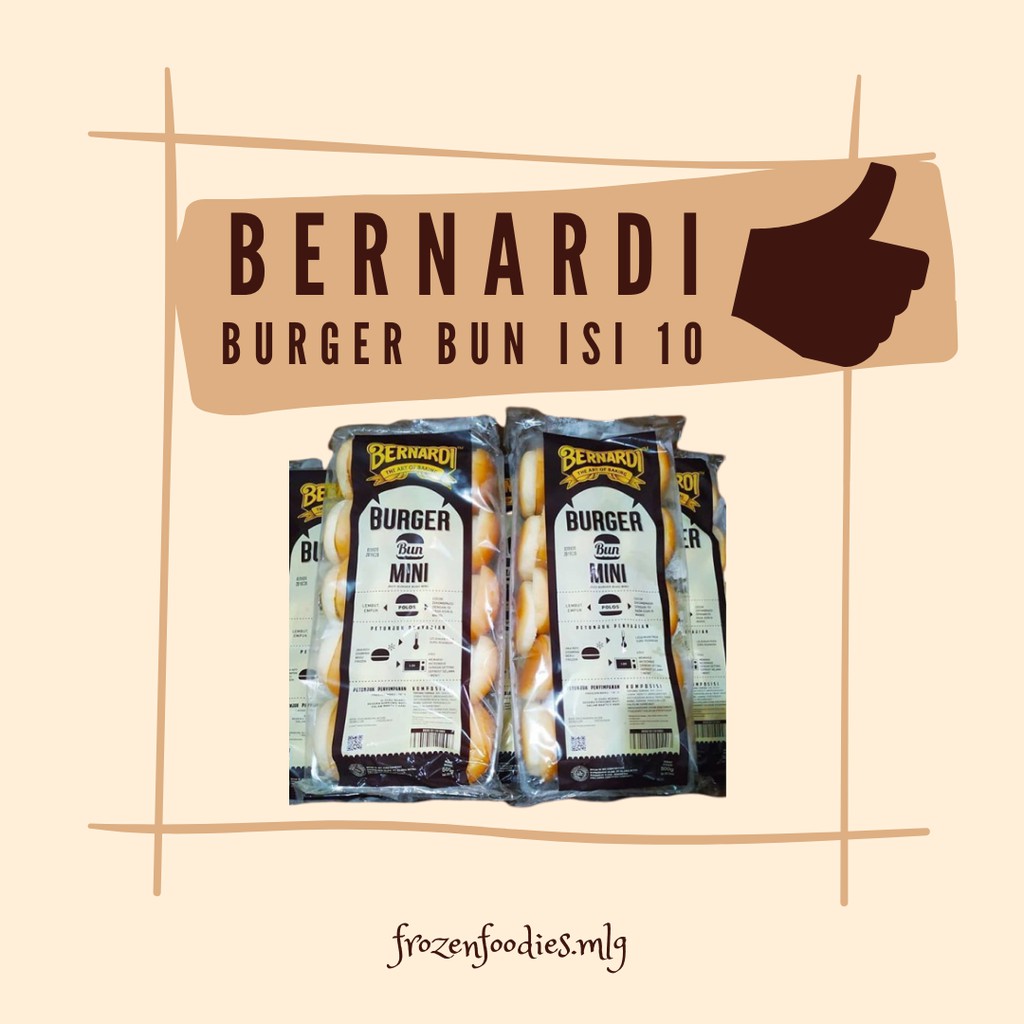 Jual Bernardi Burger Bun Mini (Roti Burger) Isi 20 - Ready Malang ...