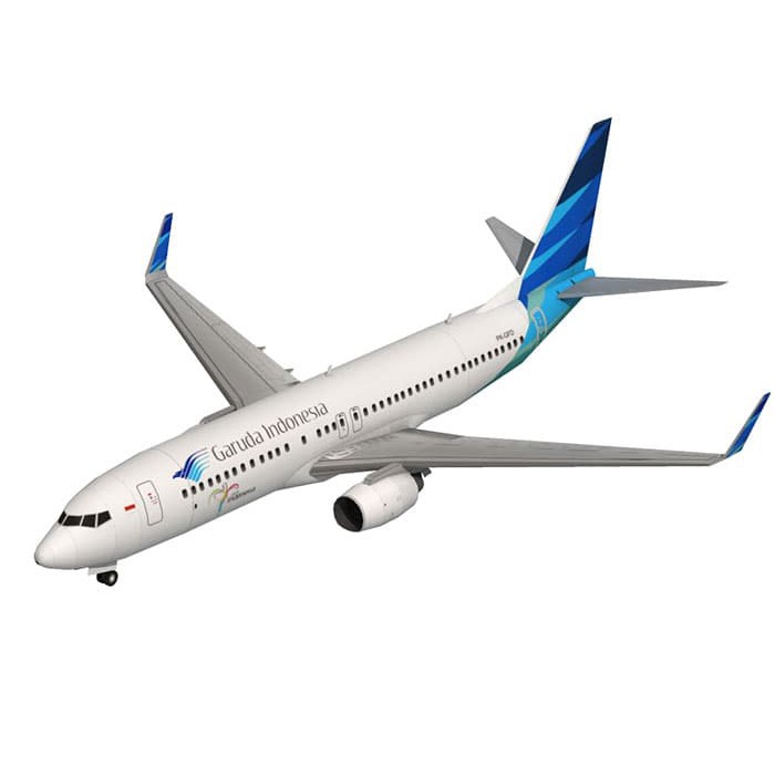 Jual DIY Miniatur Papercraft Pesawat Garuda Indonesia Boeing 737-800 ...