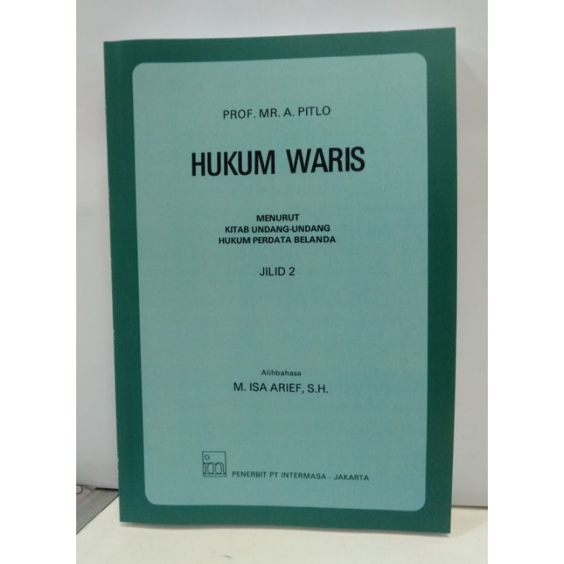 Jual BUKU HUKUM WARIS Jilid 2 Prof.Mr.A.Pitlo | Shopee Indonesia