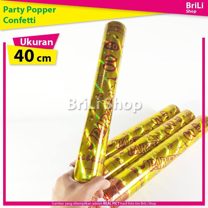 Jual Party Popper Confetti 40cm Confeti 40 cm | Shopee Indonesia