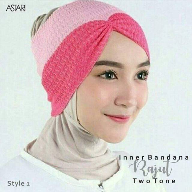 Jual Dua warna KERUT• Inner Rajut. bandana rajut. ciput rajut | Shopee ...