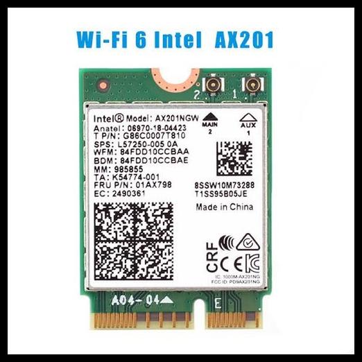 Jual Wifi Card Wireless Intel 6 Ax201 802.11Ax Bluetooth 5.1 Ngff Cnvi ...