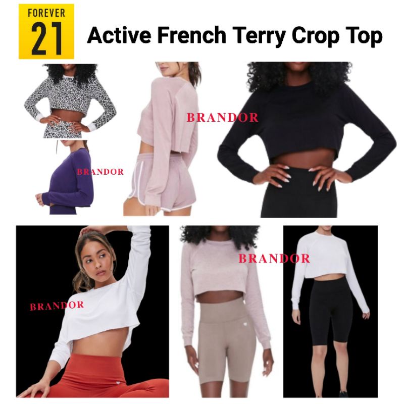 Jual Brandor - ACTIVE FRENCH TERRY CROP TOP ( fts71 ) | Shopee Indonesia