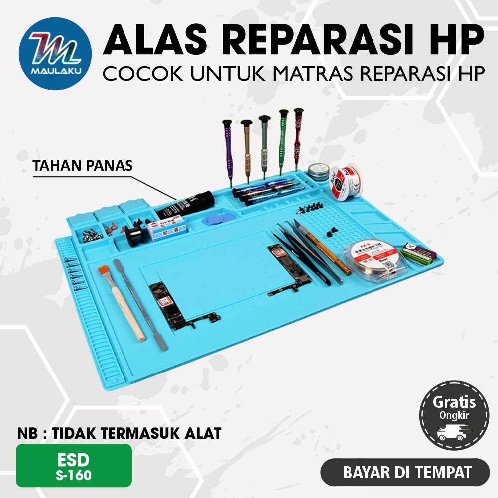 Jual Alas Service Reparasi HP Laptop Tatakan Meja Anti Panas 45 x 30 Cm ...