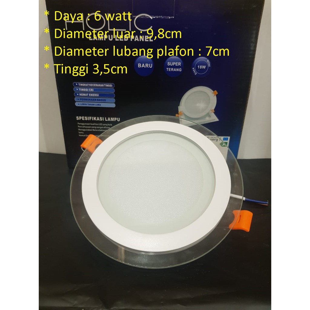Jual Lampu Downlight LED Bulat Kaca 6 watt ( HLC-MBD-007 ) | Shopee ...