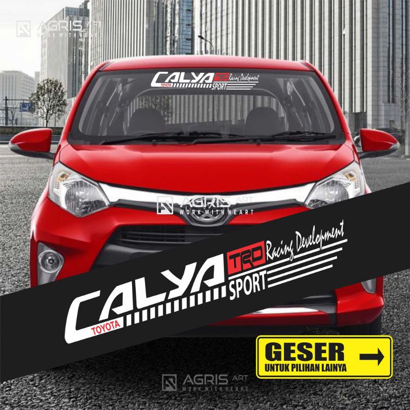 Jual sticker stiker cutting variasi stiker kaca depan mobil calya ...