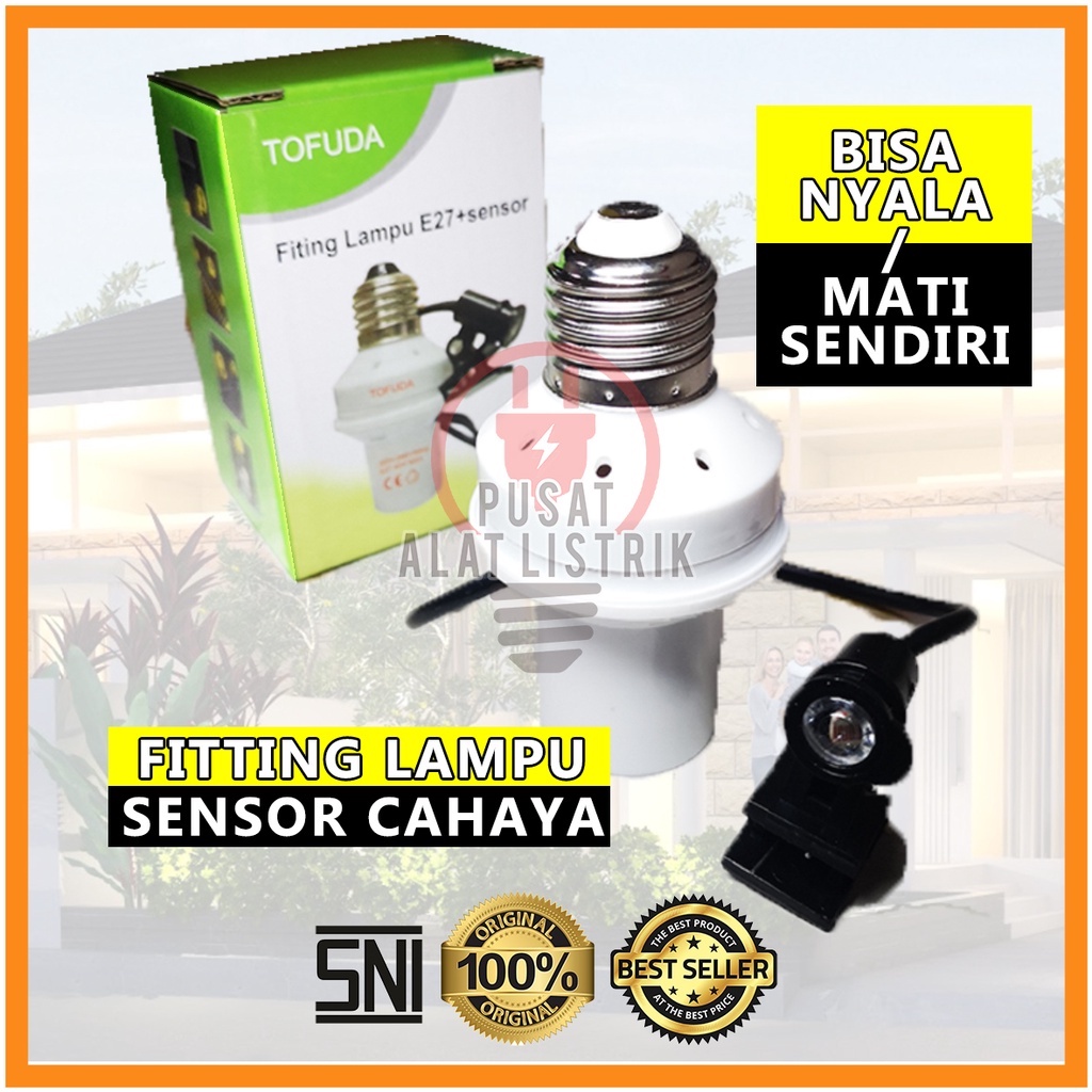 Jual FITTING LAMPU SENSOR FITTING LAMPU OTOMATIS SENSOR CAHAYA / FITING ...