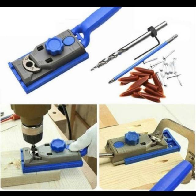 Jual POCKET HOLE JENIUS DOWEL JIG PEMBATAS MATA BOR MULTIFUNGSI ALAT ...