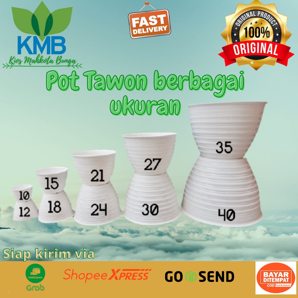 Jual POT TAWON UKURAN 10 cm / 12 cm / 15 cm / 18 cm / 21 cm | | Shopee Indonesia