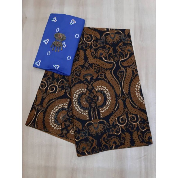 Jual Kain Batik katun Solo SOGAN Handprint Babon angrem | Shopee Indonesia