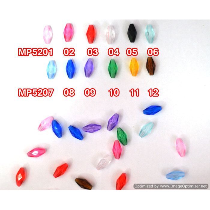 Jual Mp52 Manik Plastik Kaca Bentuk Padi Segi 5x11 1 Bks 10 Gr Isi ...