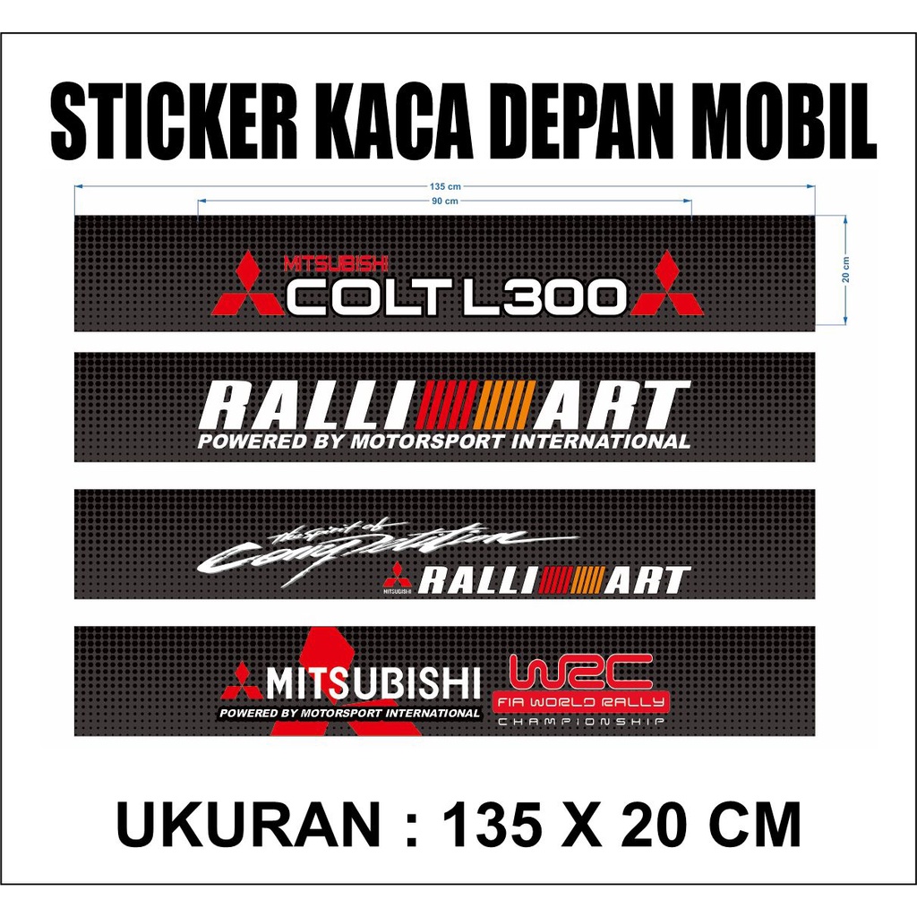 Jual Sticker Kaca Depan Mobil L300 Colt keren, Sticker kaca depan atas ...