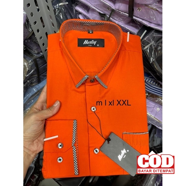 Jual Bukn Alisan Kemeja Harley tangan panjang warna orange / oren ... Jual Bukn Alisan Kemeja Harley tangan panjang warna orange / oren ...