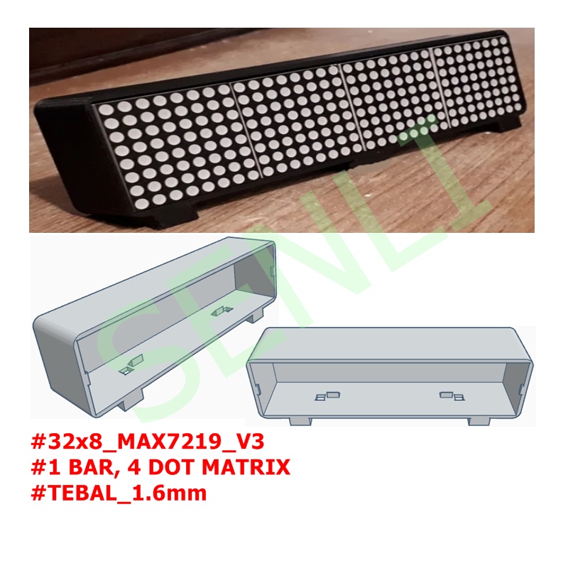 Jual Case Casing Cover Frame Module LED Max7219 Dot Matrix 32x8 V3 | Shopee Indonesia