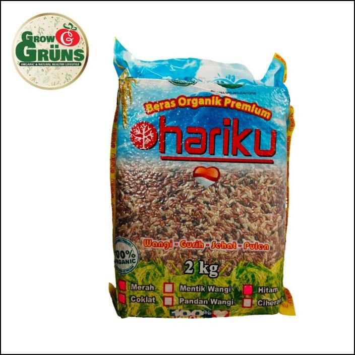 Jual BERAS MIX 3 WARNA ORGANIK HARIKU 2KG | Shopee Indonesia