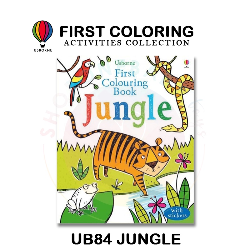 Jual JKT Usborne First Coloring with Sticker English Books Colouring ...
