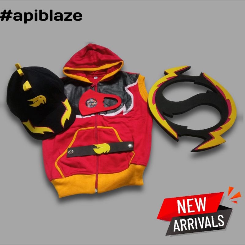 Jual Rompi boboiboy api blaze set termurah/topi boboiboy original ...