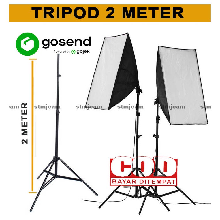 Jual TaffStudio Light Stand 2 Meter Tripod 200cm for Studio Lighting ...
