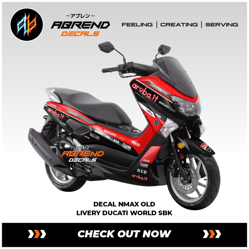 Jual DECAL NMAX 155 OLD LIVERY DUCATI WORLD SBK / STIKER MOTOR YAMAHA ...