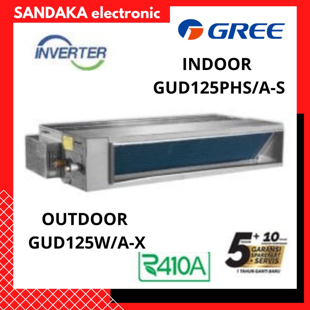 Jual AC DUCT GREE 4,5 PK INVERTER 3 Phase GUD125PHS/A-S | Shopee Indonesia