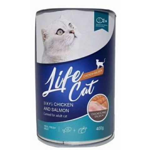 Jual Life Cat Chicken & Salmon Kaleng | Shopee Indonesia