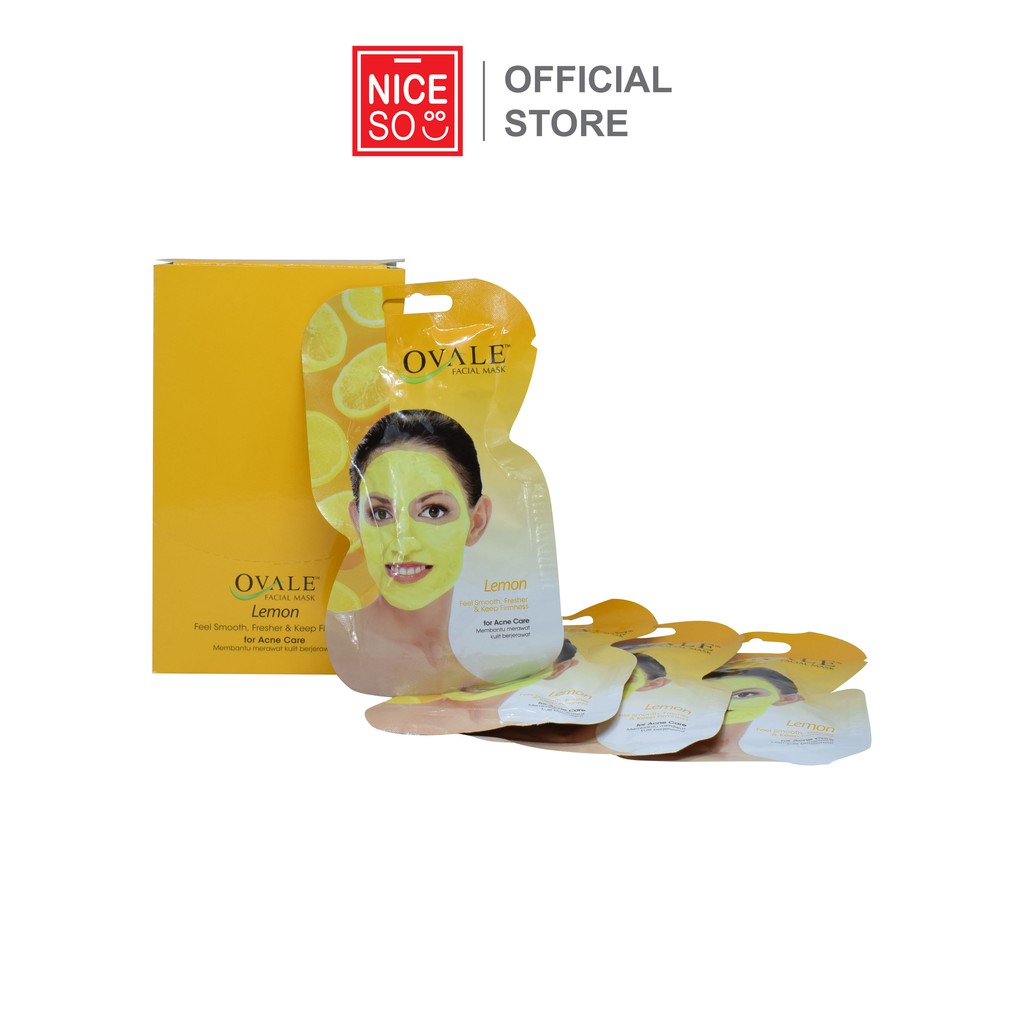 Jual NICESO Official Facial Mask Ovale Lemon 15gr | Shopee Indonesia